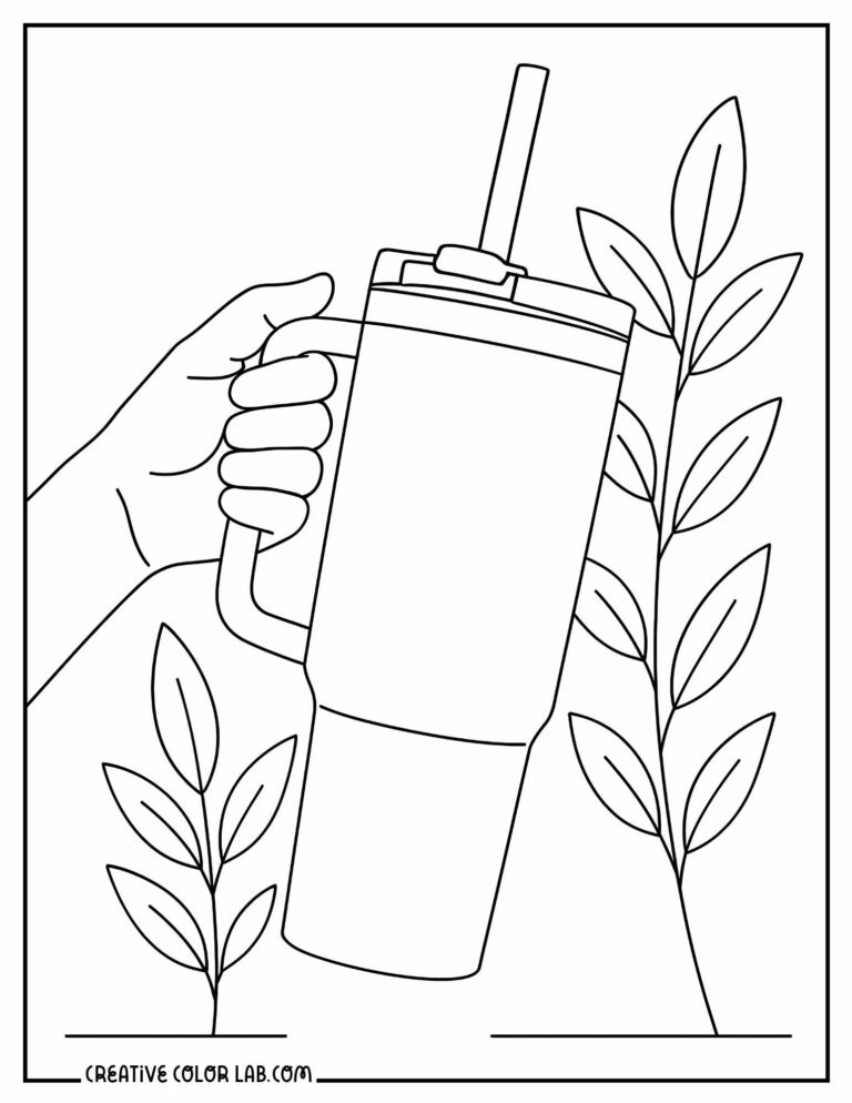 Stanley Cup Coloring Pages | Tumbler Printable PDFs