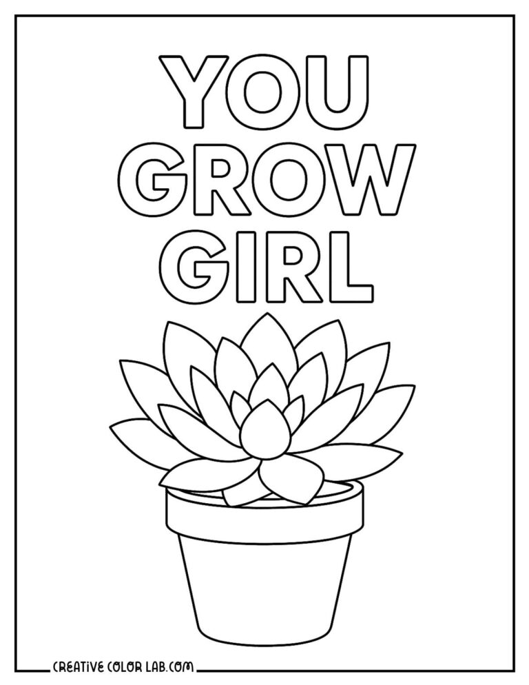 Succulent Coloring Pages | Free PDF Printables