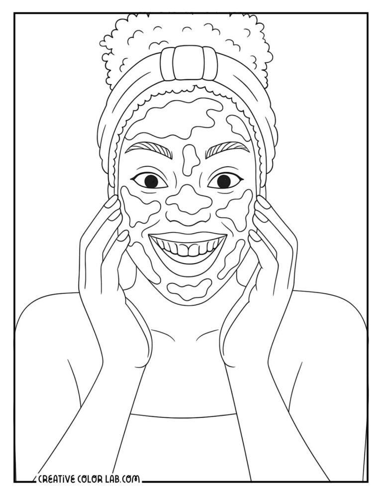 Downloadable Skincare Coloring Pages