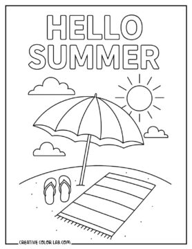 Printable Summer Coloring Pages | Free PDFs