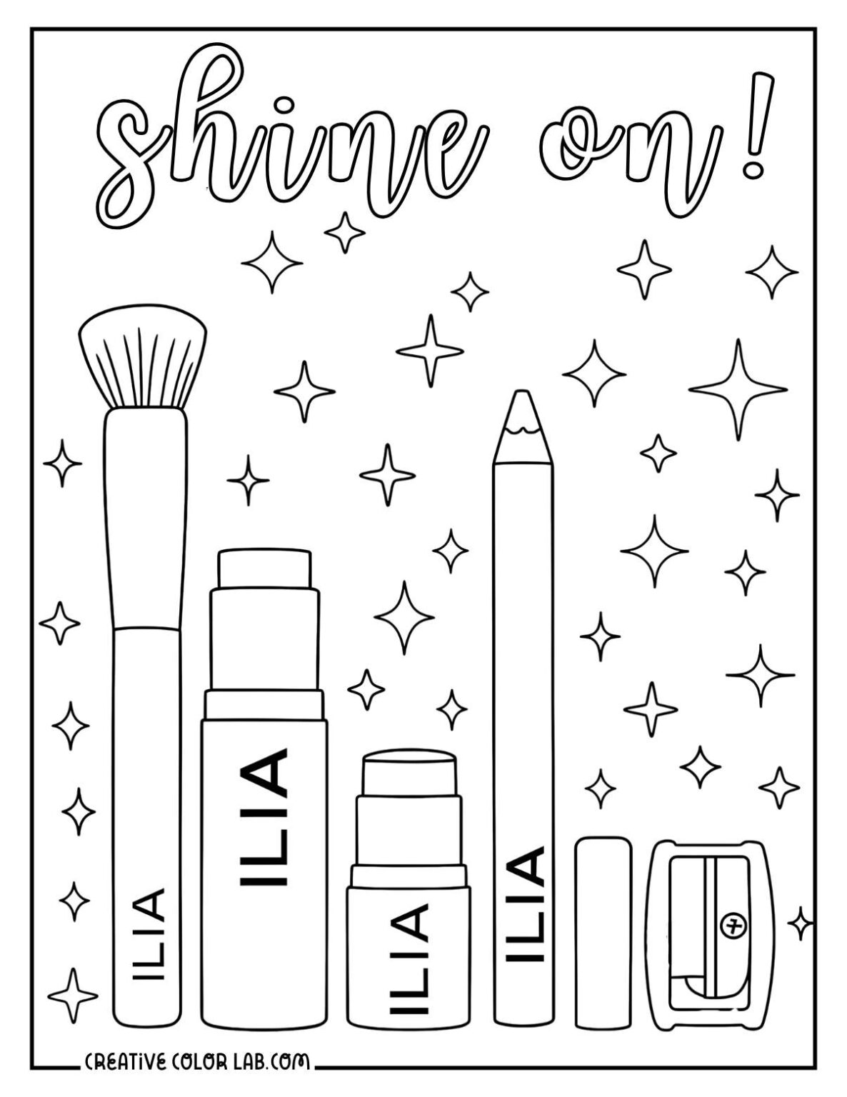 Downloadable Makeup Coloring Pages | Free PDFs