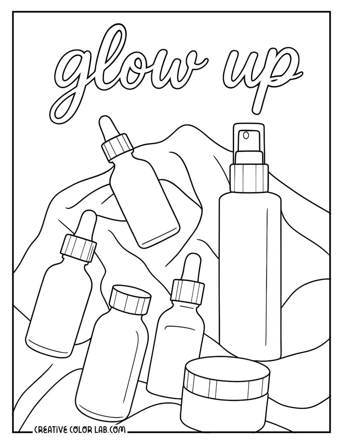 Downloadable Skincare Coloring Pages