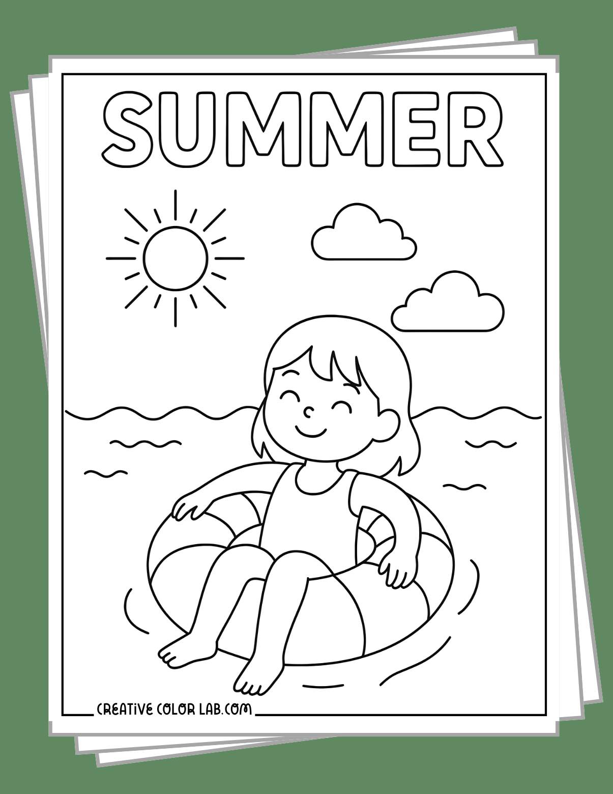 Printable Summer Coloring Pages | Free PDFs