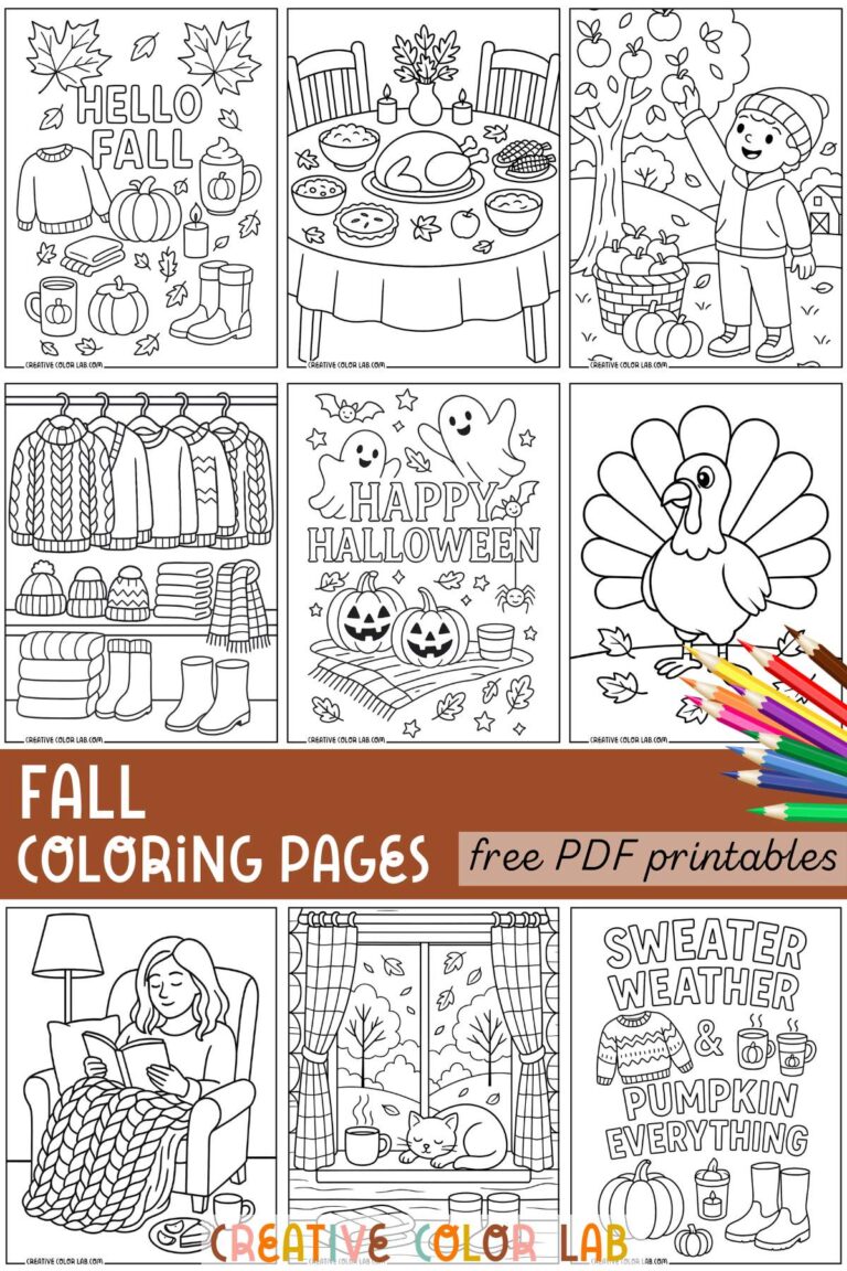 Fall Coloring Pages to Download and Print