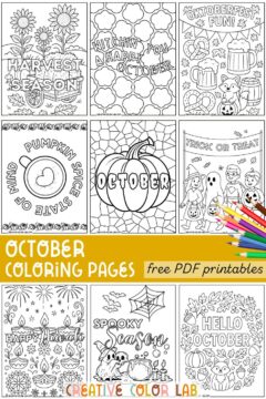 October Coloring Pages for Fall