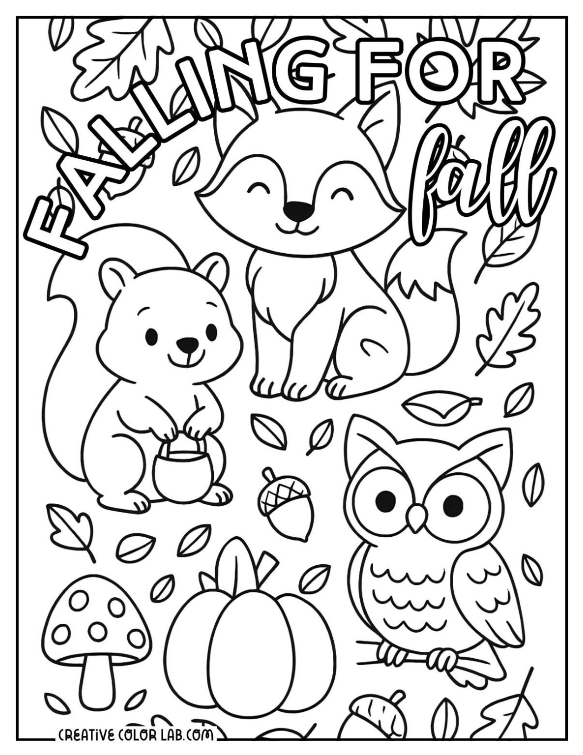 October Coloring Pages for Fall
