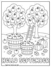 Printable September Coloring Pages | Free to Download