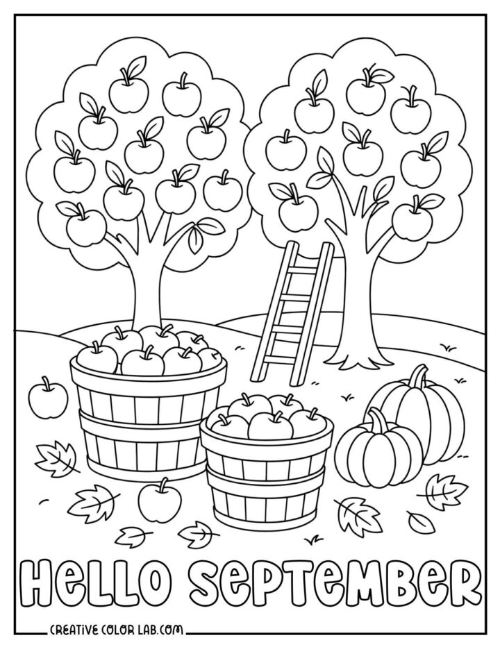 Printable September Coloring Pages | Free to Download