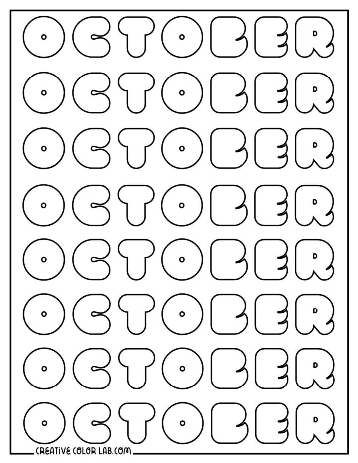 October Coloring Pages for Fall