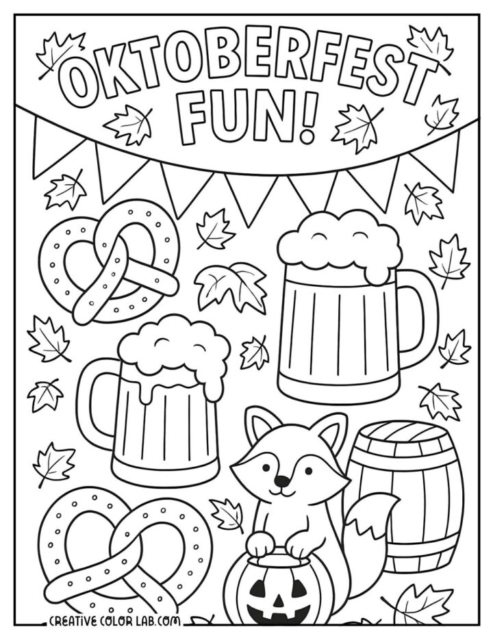 October Coloring Pages for Fall
