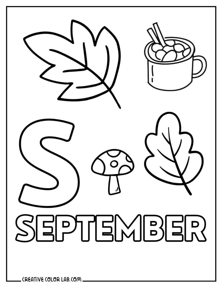 Printable September Coloring Pages | Free to Download