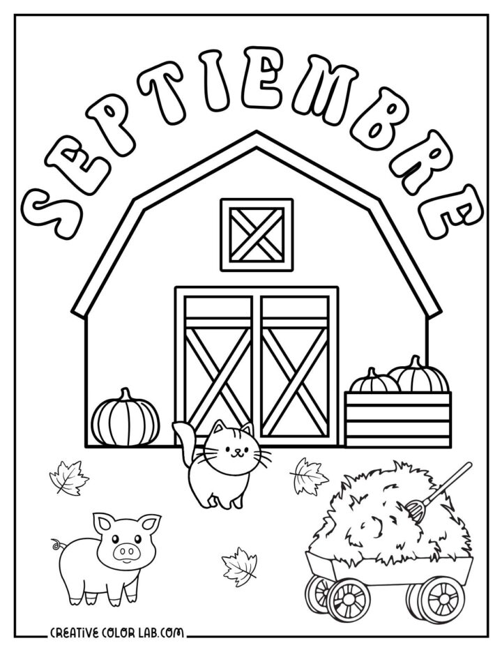 Printable September Coloring Pages | Free to Download