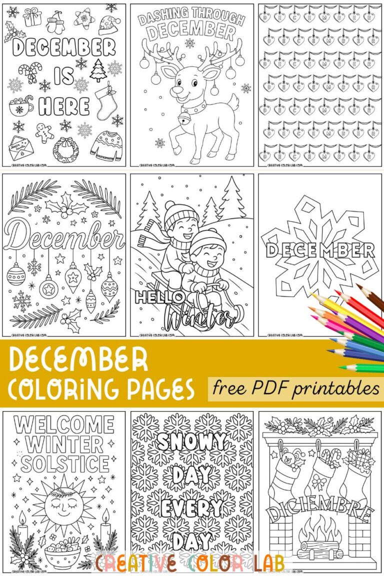 Printable December Coloring Pages