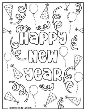 Printable January Coloring Pages | Free PDFs