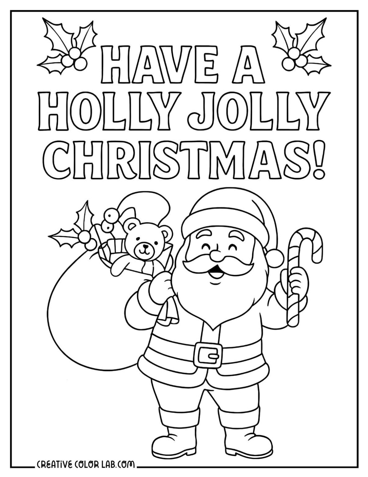Printable Santa Coloring Pages | Free PDF Downloads