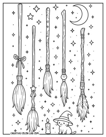 Witch Coloring Pages | Free PDFs