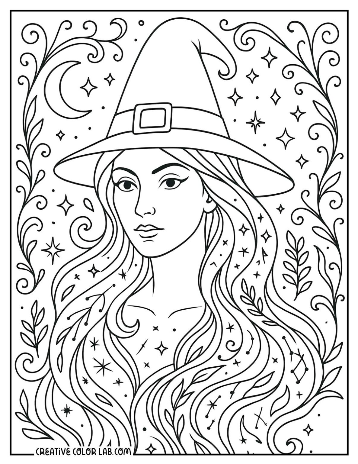 Witch Coloring Pages | Free PDFs