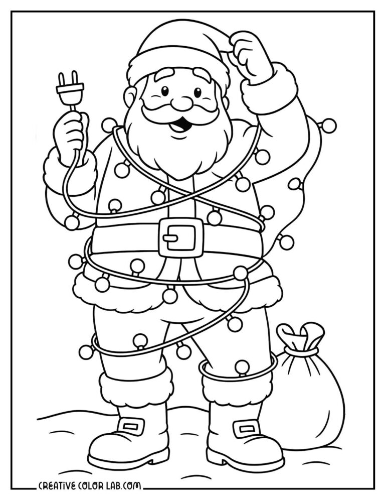 Printable Santa Coloring Pages | Free PDF Downloads