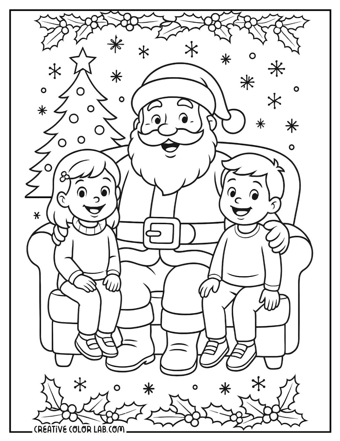 Printable Santa Coloring Pages | Free PDF Downloads