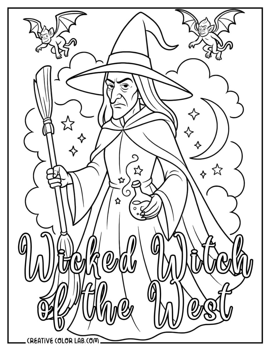 Witch Coloring Pages | Free PDFs