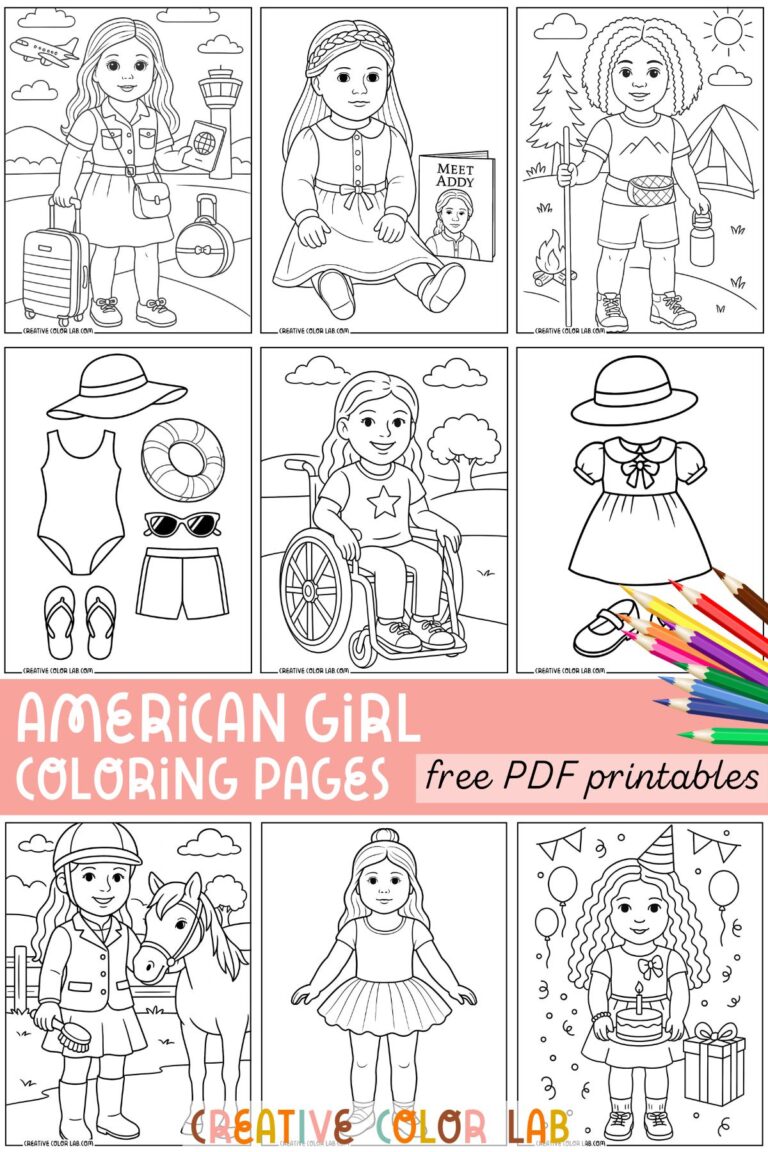 Free American Girl Coloring Pages PDF