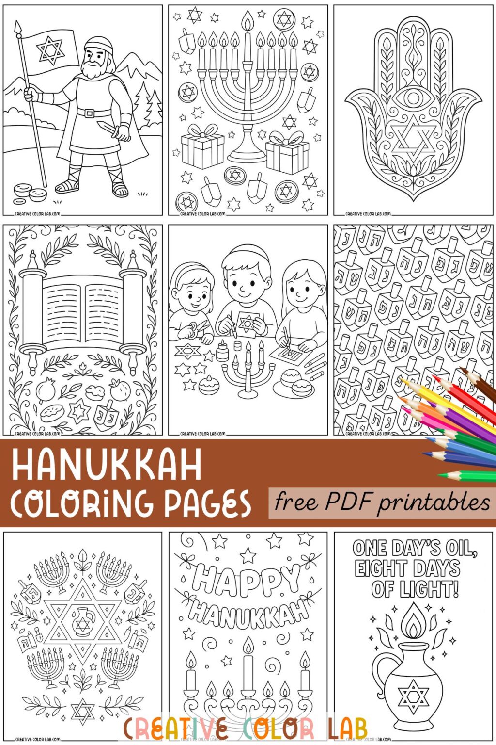 25 Hanukkah Coloring Pages | Free PDF Printables