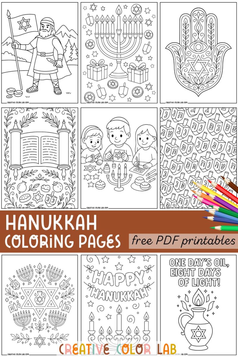 25 Hanukkah Coloring Pages | Free PDF Printables