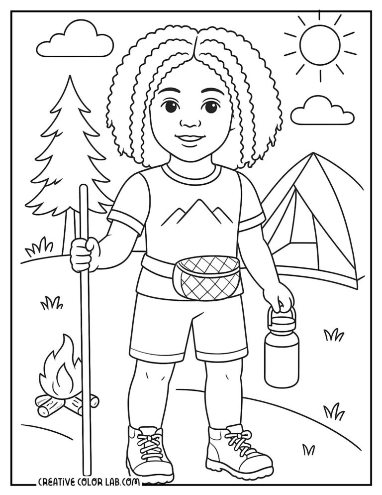 Free American Girl Coloring Pages PDF