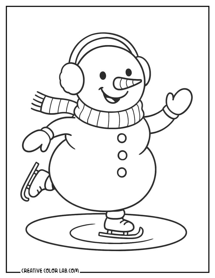 Snowman Coloring Pages | Free Printable PDFs