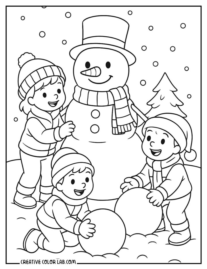 Snowman Coloring Pages | Free Printable PDFs