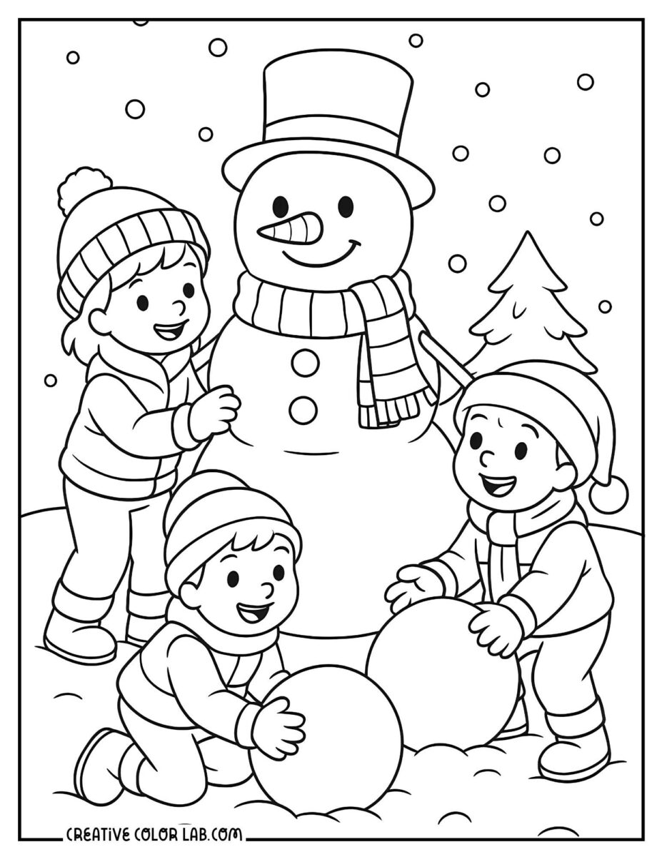 Snowman Coloring Pages | Free Printable PDFs
