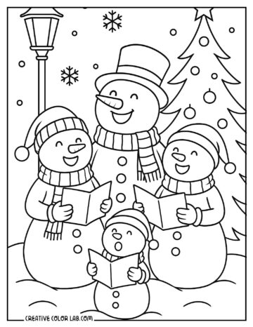 Snowman Coloring Pages | Free Printable PDFs