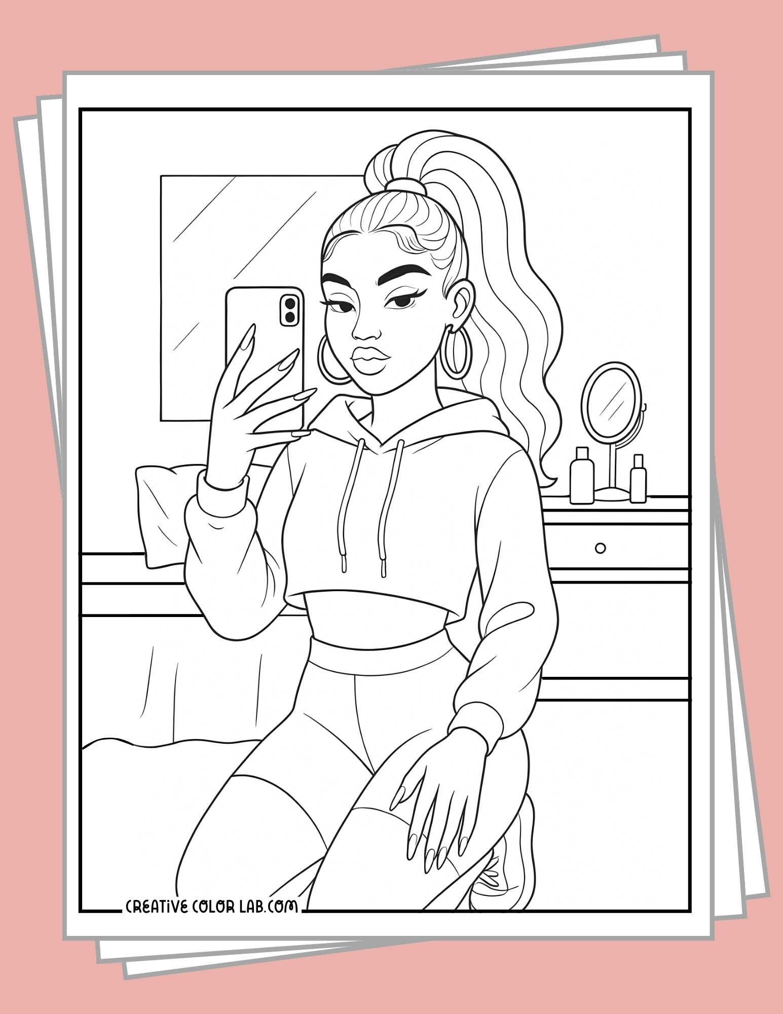 Free, Printable Baddie Coloring Pages