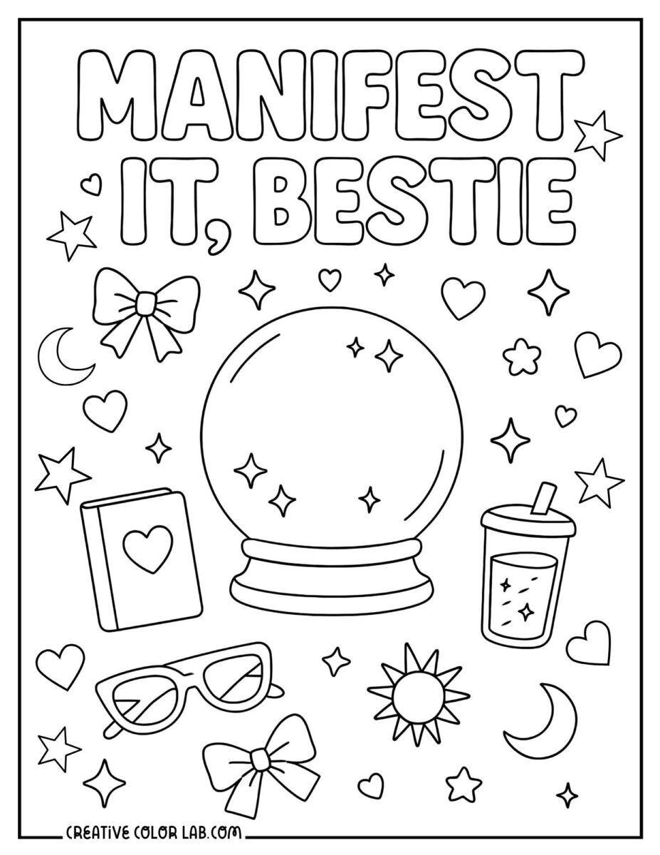 Free Preppy Coloring Pages | Printable PDFs