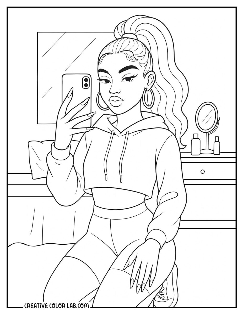 Free, Printable Baddie Coloring Pages