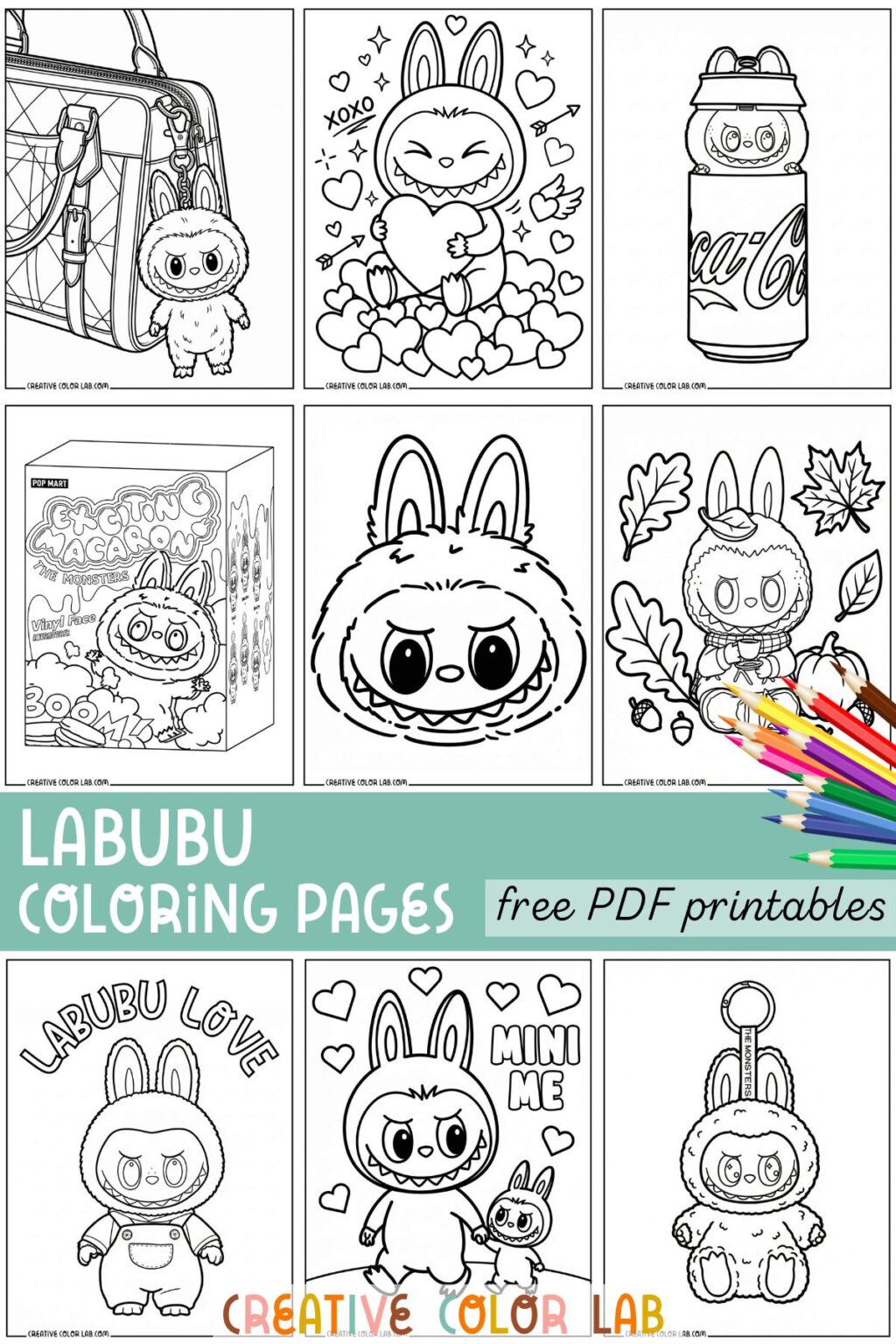 Printable Labubu Coloring Pages