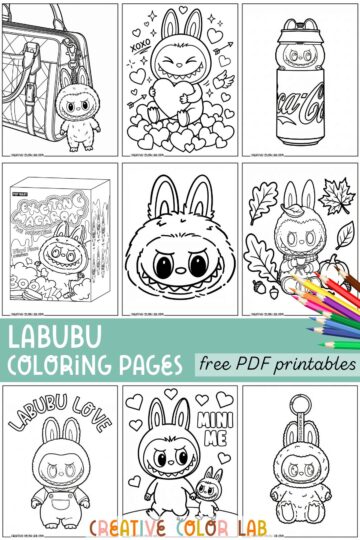 Printable Labubu Coloring Pages
