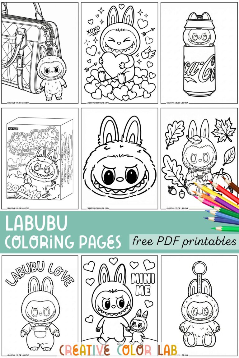Printable Labubu Coloring Pages