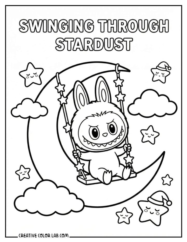 Printable Labubu Coloring Pages
