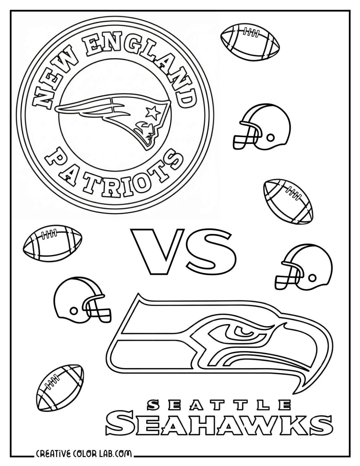Super Bowl Coloring Pages | Free Football Printables