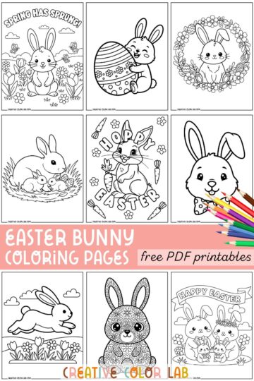 Printable Easter Bunny Coloring Pages