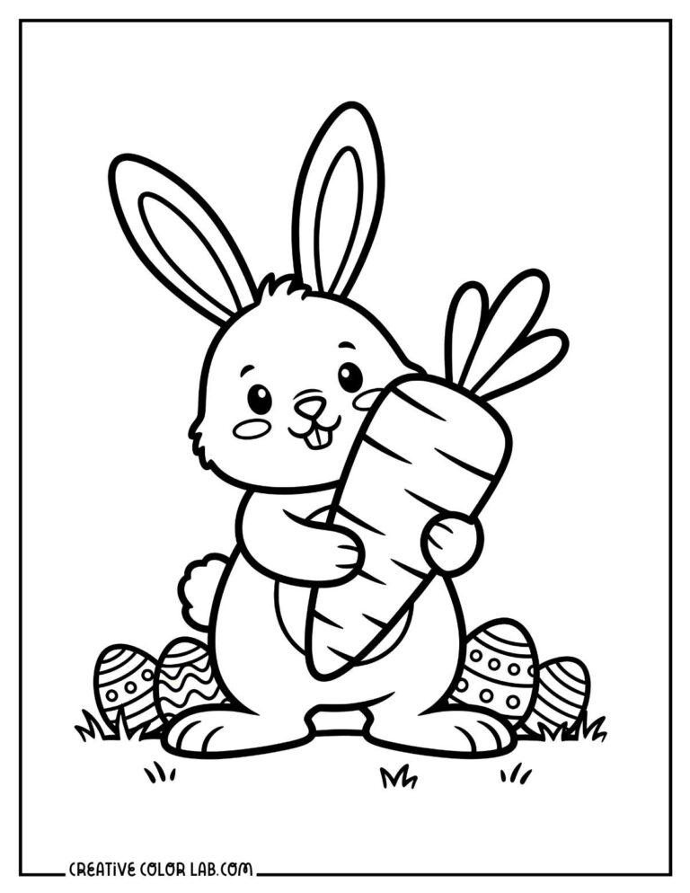 Printable Easter Bunny Coloring Pages