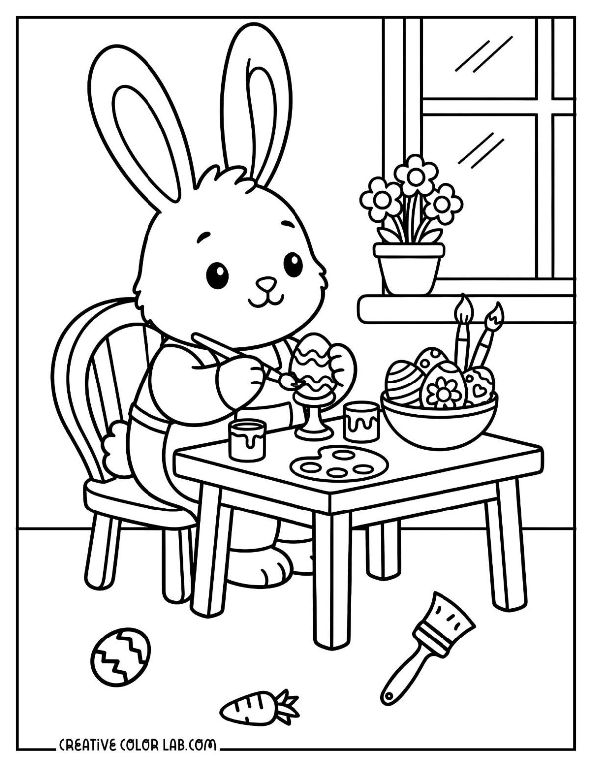 Printable Easter Bunny Coloring Pages