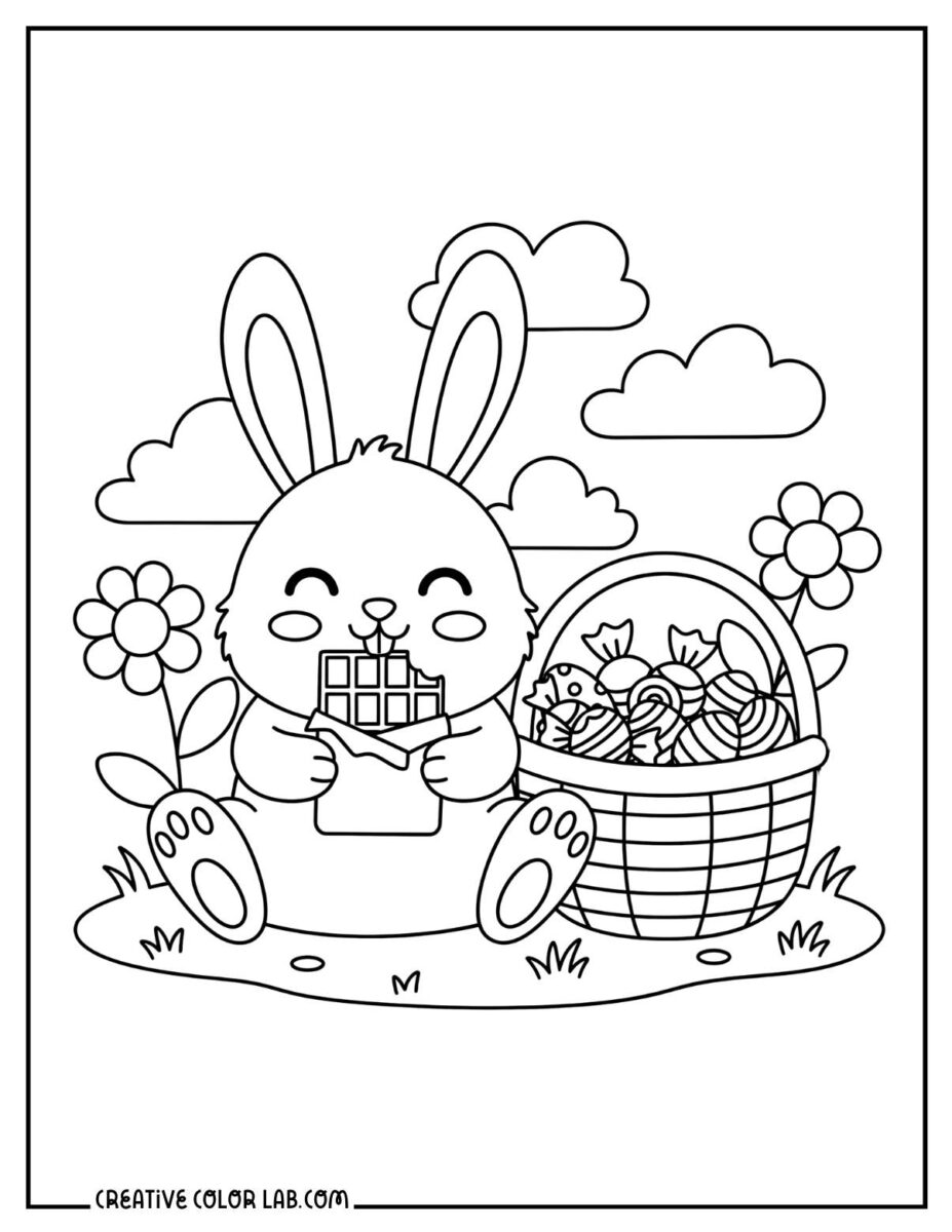 Printable Easter Bunny Coloring Pages