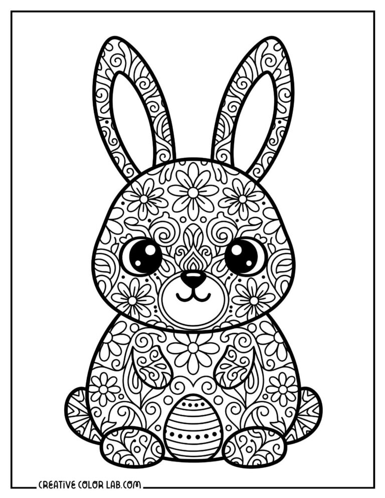 Printable Easter Bunny Coloring Pages