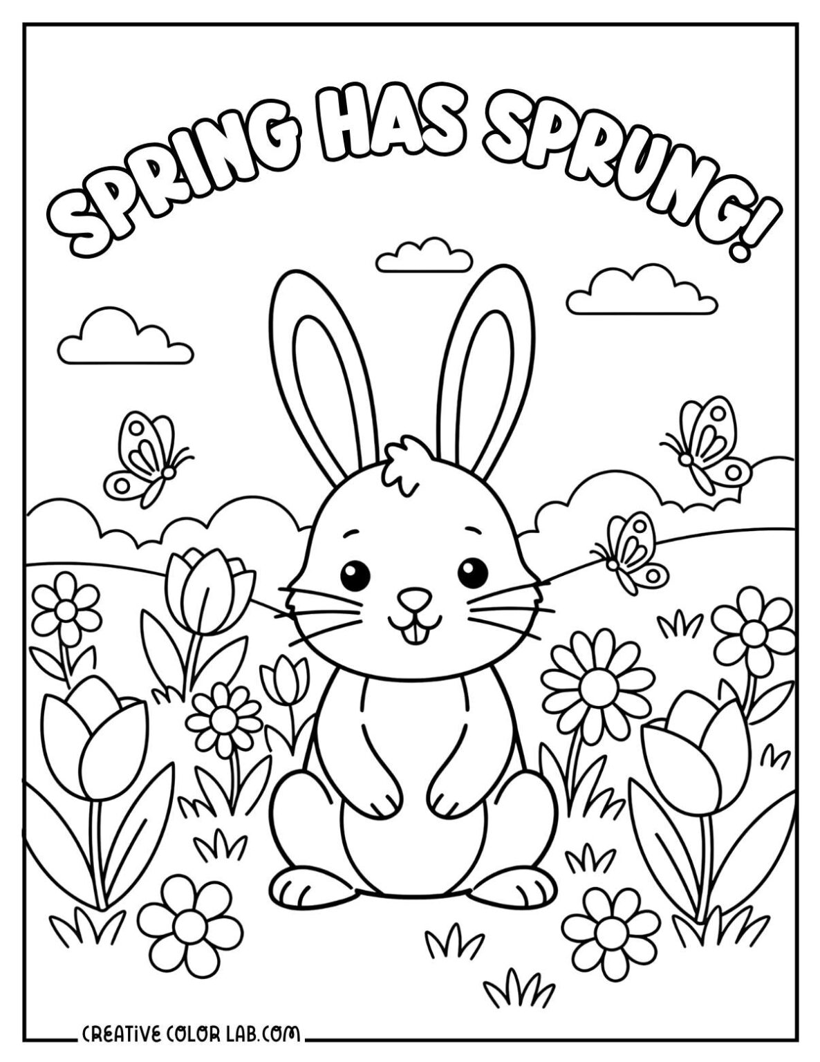 Printable Easter Bunny Coloring Pages
