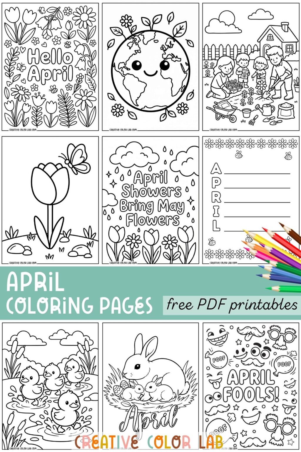 April Coloring Pages | Free PDF Printables