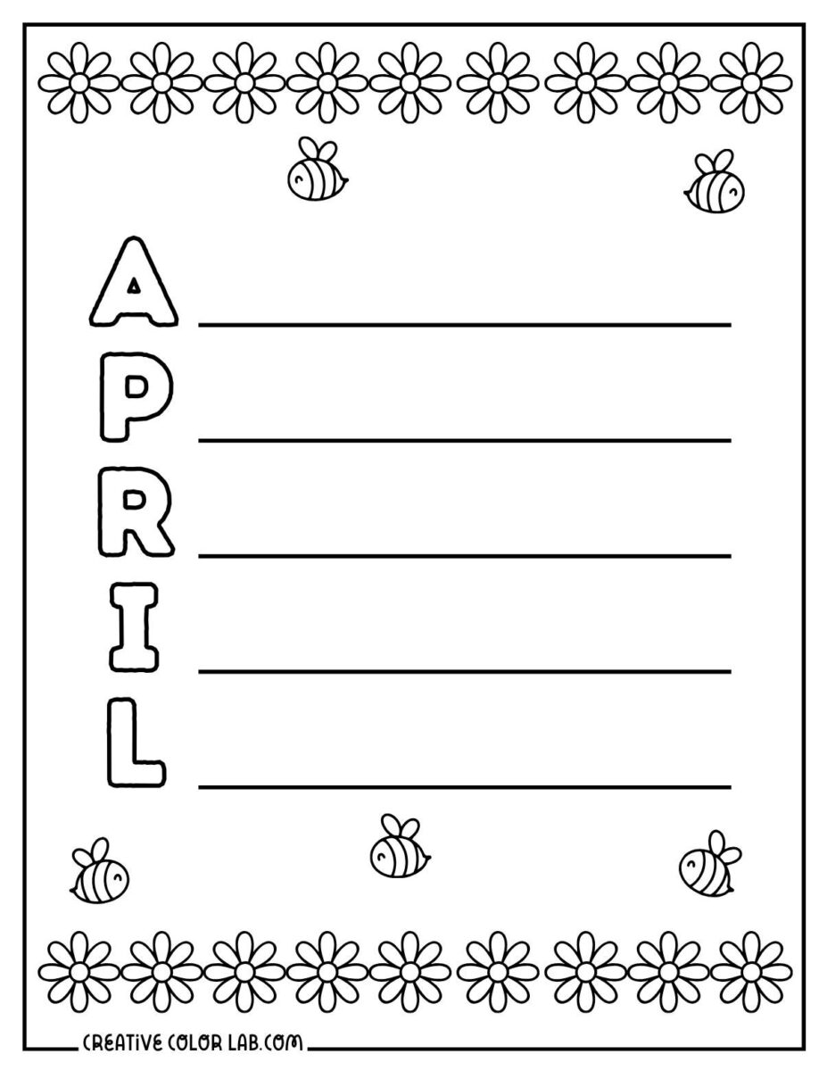 April Coloring Pages | Free PDF Printables
