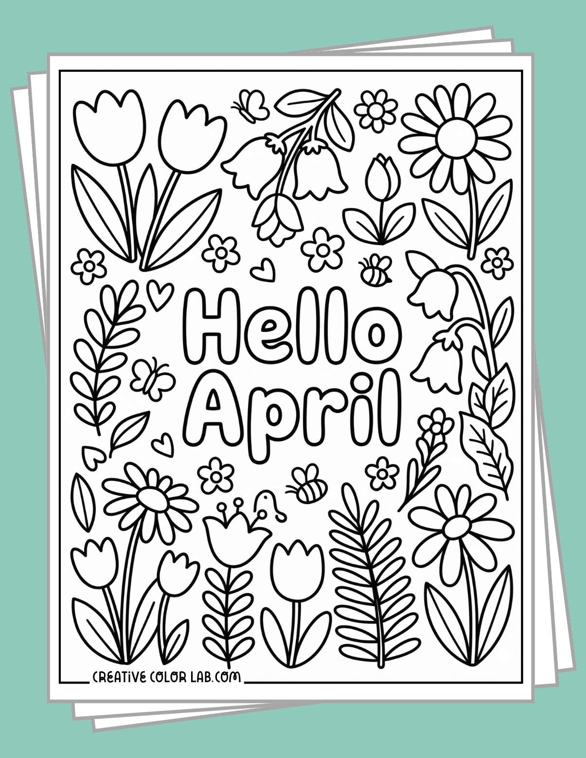 April Coloring Pages | Free PDF Printables