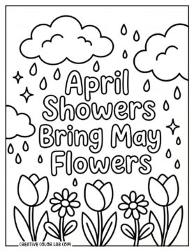 April Coloring Pages | Free PDF Printables